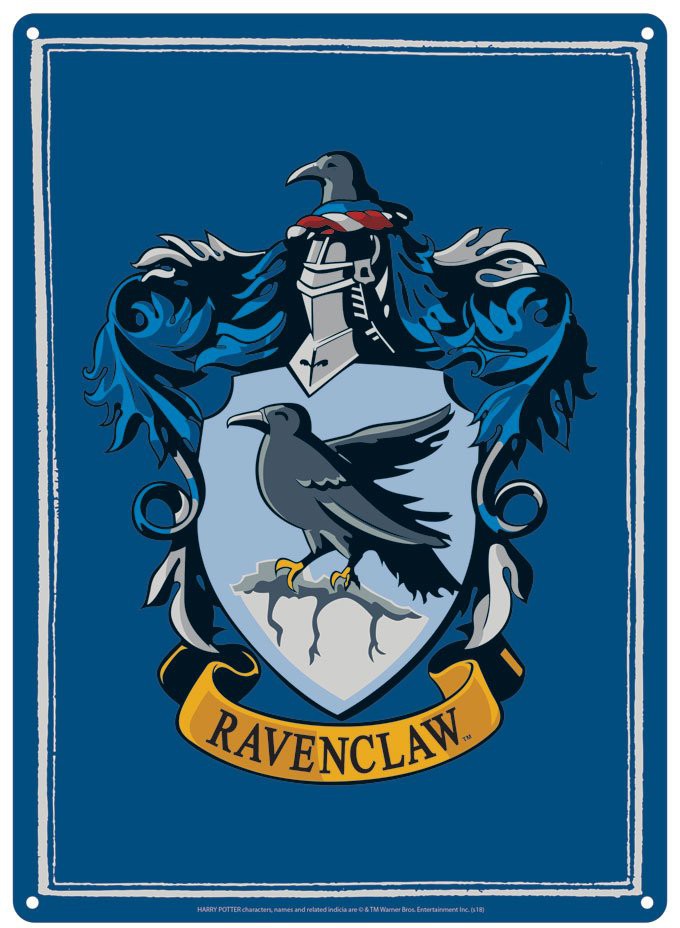 Harry Potter - Ravenclaw Tin Sign - 21 x 15 cm - Heromic