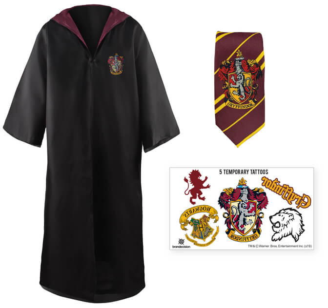 Harry Potter - Robe, Necktie & Tattoo Set Gryffindor - Heromic