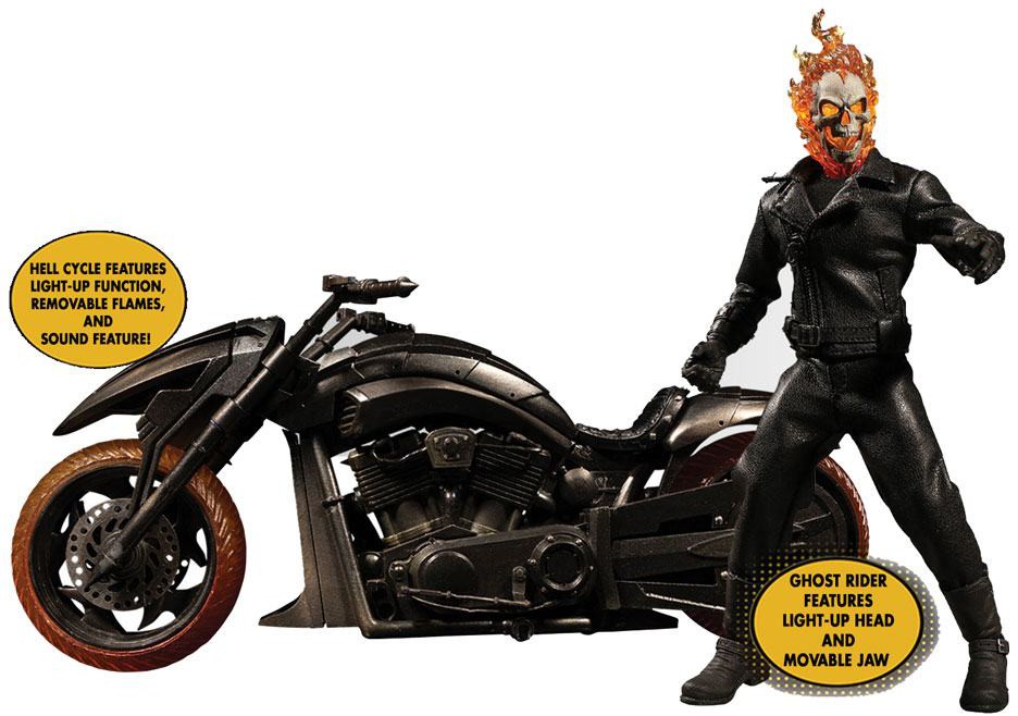 Ghost Rider - Ghost Rider & Hell Cycle with Sound & Light Up - One:12 ...