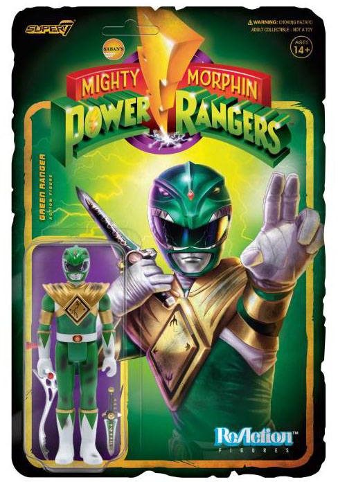 Mighty Morphin Power Rangers - Green Ranger (Battle Damaged) - ReAction ...