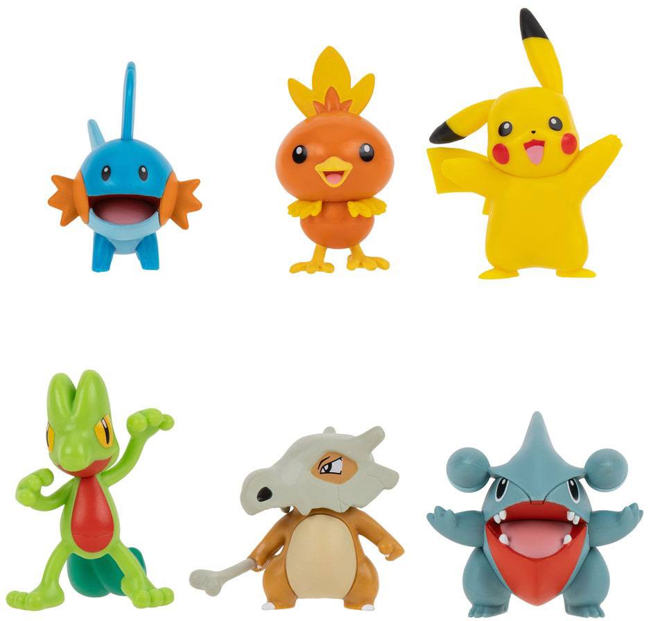 Pokémon - Treecko, Torchic, Mudkip, Gible, Pikachu, Cubone 6-Pack ...
