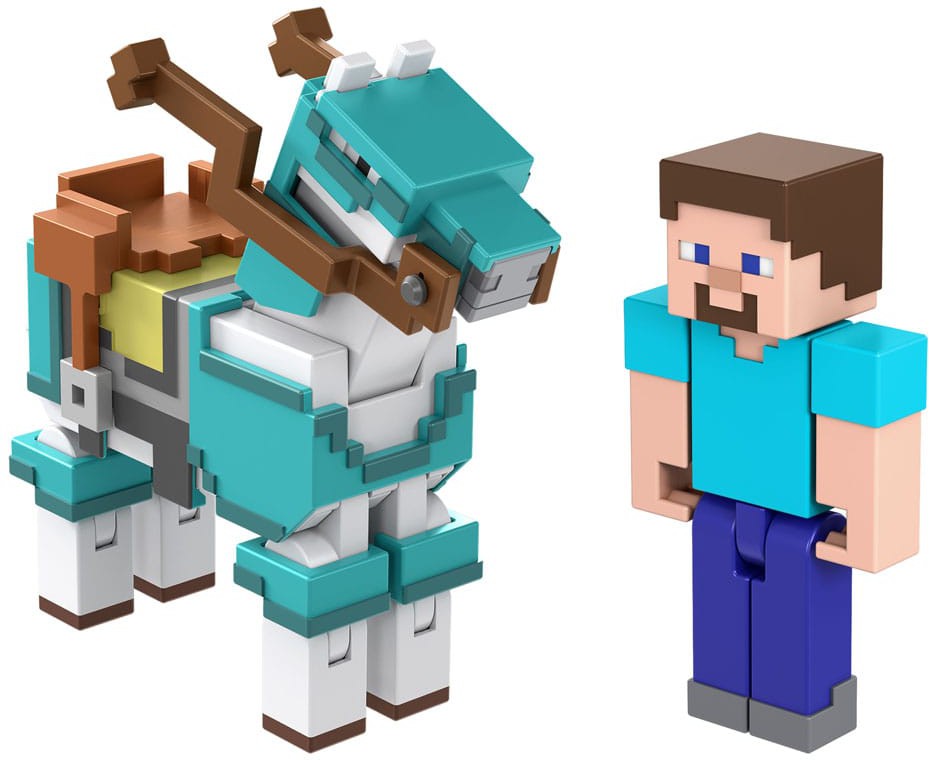 Minecraft - Steve & Armored Horse 2-Pack - Heromic