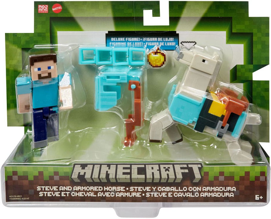 Minecraft - Steve & Armored Horse 2-Pack - Heromic