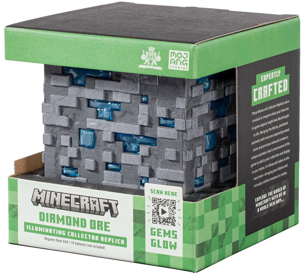 Minecraft - Illuminating Diamond Ore Cube - Heromic